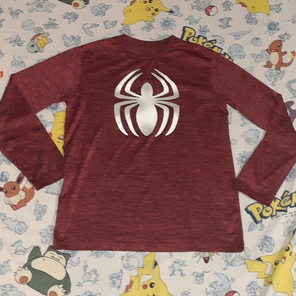 Marvel | Tops | Spiderman Long Sleeve Spider Workout Fitness Gym Shirt ...